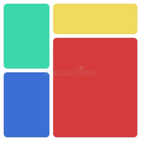 Bento Box Or Bento Grid UX UI Layout Template Stock Vector Illustration Of Comic Shapes