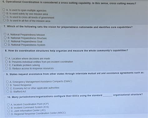Operational Coordination Is Considered A Cross Cutting Capability In