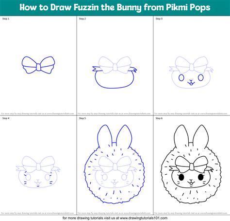 How To Draw Fuzzin The Bunny From Pikmi Pops Pikmi Pops Step By Step