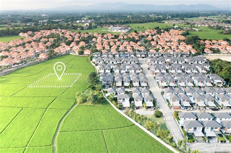 Land Plot In Aerial View And Concept Of Real Estate Or Property Stock Image Image Of Calculate