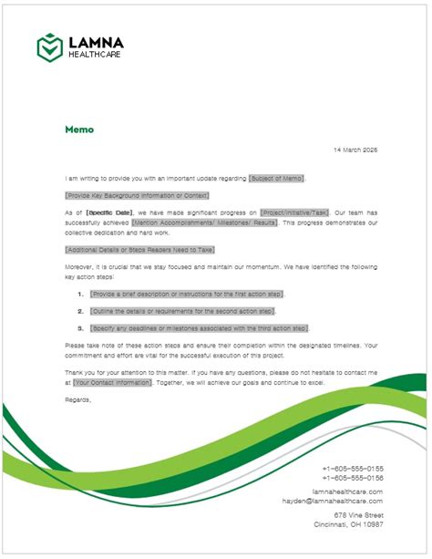 Free Memo Templates Printable Formats