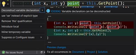 C Prefer Deconstructed Variable Declaration Scenario Is Not Working