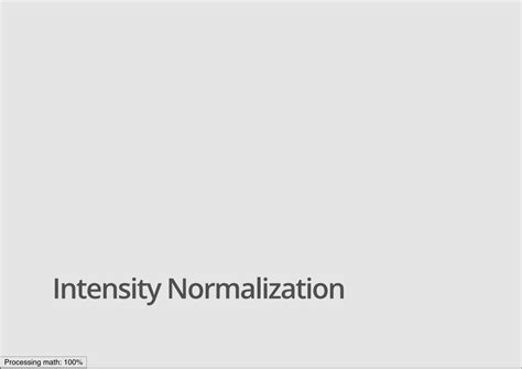 pdf intensity normalization john imaging
