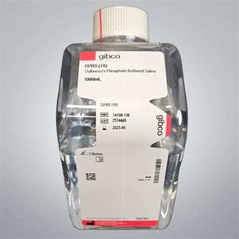 Gibco Dulbeccos Phosphate Buffered Saline 1000 Ml — Life Sciences Trading