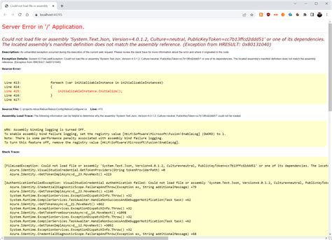 stackoverflow when starting bus with framework 4 8 web application