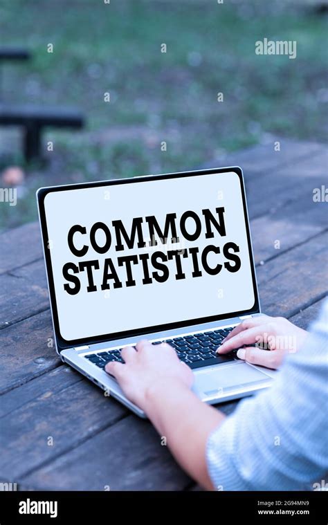 Writing Displaying Text Common Statistics Internet Concept Used To Calculate Values Related To