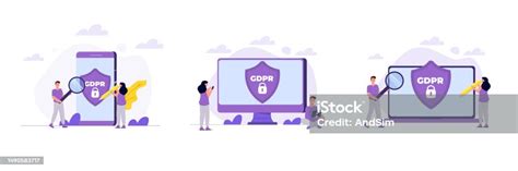 일반 데이터 보호 규정 Gdpr Iconcept 벡터 그림입니다 개인정보보호 규정에 대한 스톡 벡터 아트 및 기타 이미지 개인정보보호 규정 금융 기 Istock