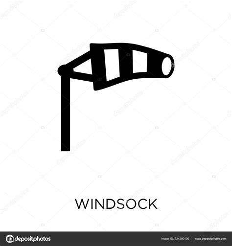 Windsock Icon Windsock Symbol Design Weather Collection Simple Element Vector Stock Vector Image