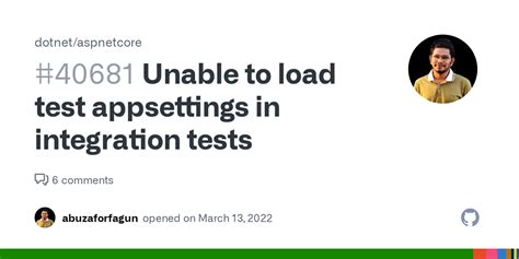 Unable To Load Test Appsettings In Integration Tests Issue Dotnet Aspnetcore GitHub