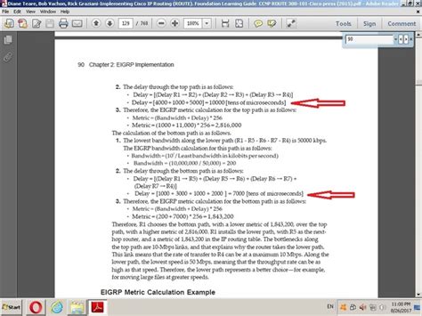 eigrp metric calc