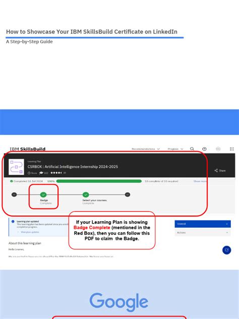 How To Showcase Your Ibm Skillsbuild Certificate On Linkedin A Step By Step Guide Pdf