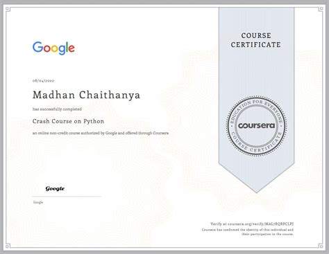 Coursera Pythonprogramming Chaithanya G