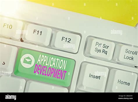 handwriting text application development conceptual photo creation of