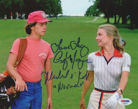 Michael Okeefe And Cindy Morgan Signed Caddyshack 8x10 Photo Inscribed Love Lacey And Noonan