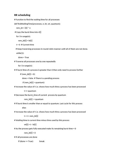 Lab 4 Python Programs Round Robinandsrtf Pdf Applied Mathematics