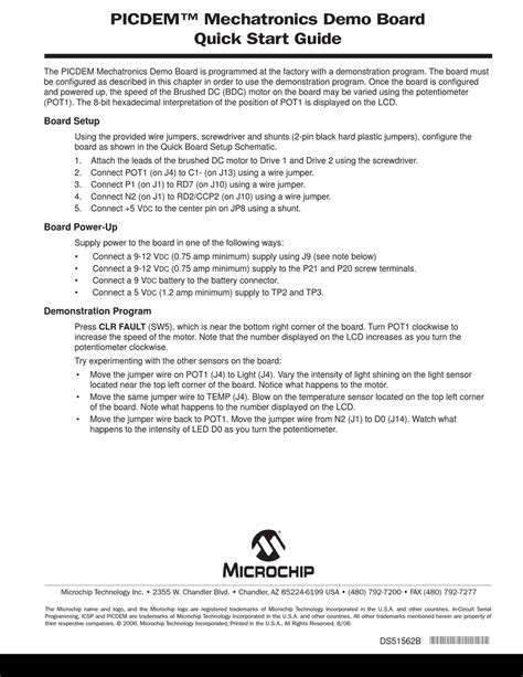 MICROCHIP TECHNOLOGY PICDEM MOTHERBOARD QUICK START MANUAL ManualsLib