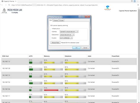 Broadcom Vmware Powercli Based Esxi Capacity Planner Html Web Portal