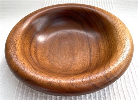 Walnut Wooden Bowl Hand Turned And Hand Finished In Scotland Etsy