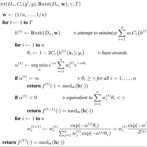 The Pseudocode Of The Medboost Algorithm Dn Is The Training Data Cǫy