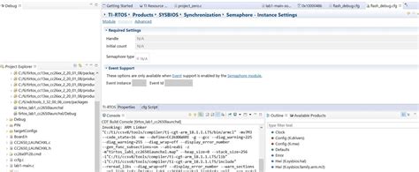 CCS LAUNCHXL CC2650 Unable To Create A Semaphore Code Composer Studio Forum Code Composer