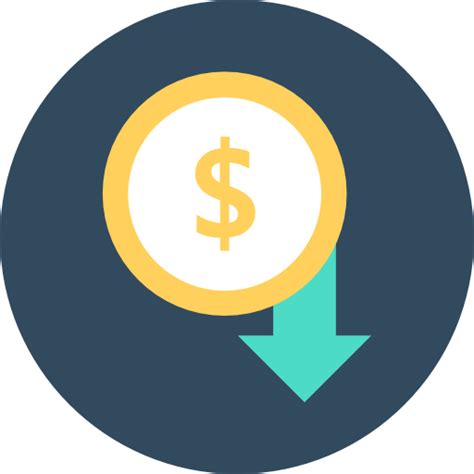 Devaluation Flat Color Circular Icon