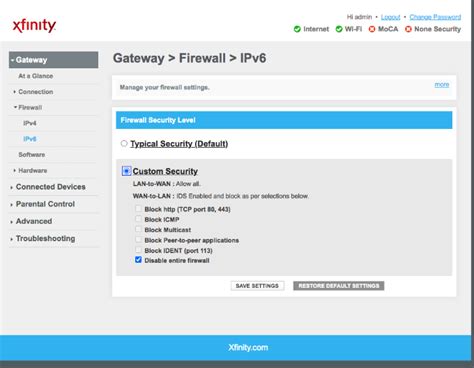 Disable SIP ALG SIP INSPECTION DEEP PACKET INSPECTION Xfinity