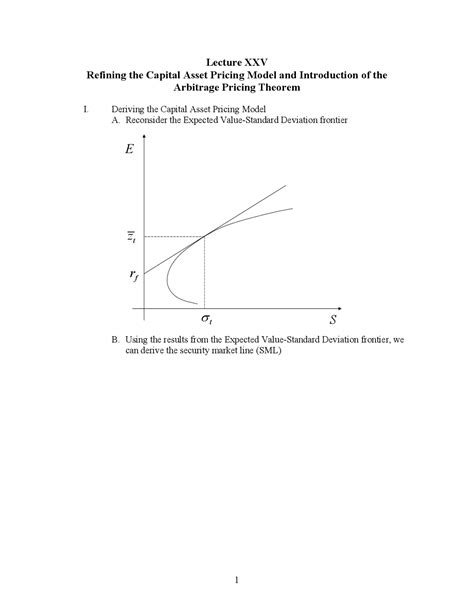 Refining The Capital Asset Pricing Model And Introduction Of Arbitrage Pricing Theory Aeb 6182