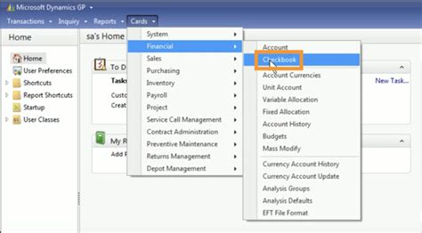 Microsoft Dynamics Gp Create Checkbook Ids And Clearing Accounts Support