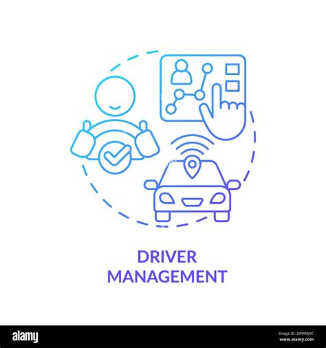 Driver Management Blue Gradient Concept Icon Stock Vector Image And Art Alamy