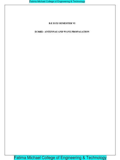 Awp Notes Pdf Antenna Radio Electromagnetic Radiation