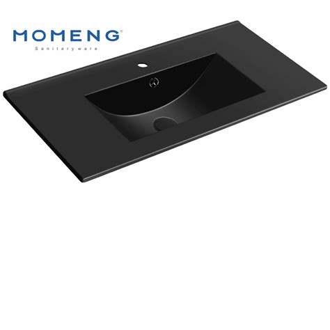 Matt Black Cabinet Basin Ceramic Countertop Basin Sanitary Ware Cabinet Basin Basin And Cabinet