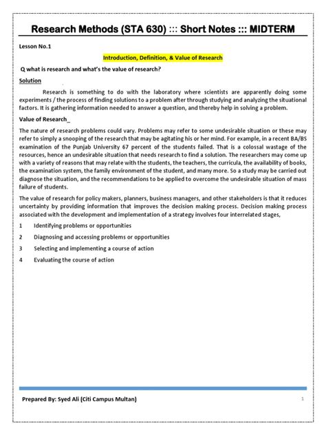 Sta630 Midterm Short Notes Pdf Hypothesis Theory
