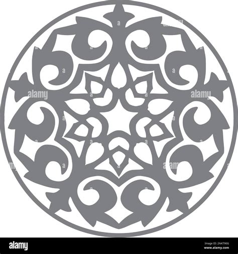 arabic circular pattern round form vector illustration stock vector