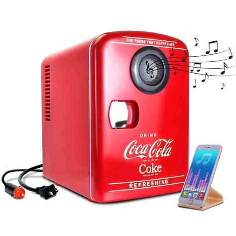 Coca Cola 4l Coolerwarmer W Bluetooth Speaker 014 Cu Ft Mini Fridge