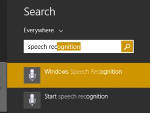 How Do I Enable Speech Recognition On Windows 8