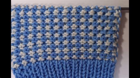 №123 Ленивый жаккард спицами Красивый двухцветный узор спицами Что связать из остатков пряжи