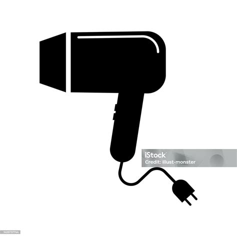 헤어 드라이어 및 전기 콘센트 실루엣 아이콘 블로우 드라이어 아이콘입니다 벡터 0명에 대한 스톡 벡터 아트 및 기타 이미지