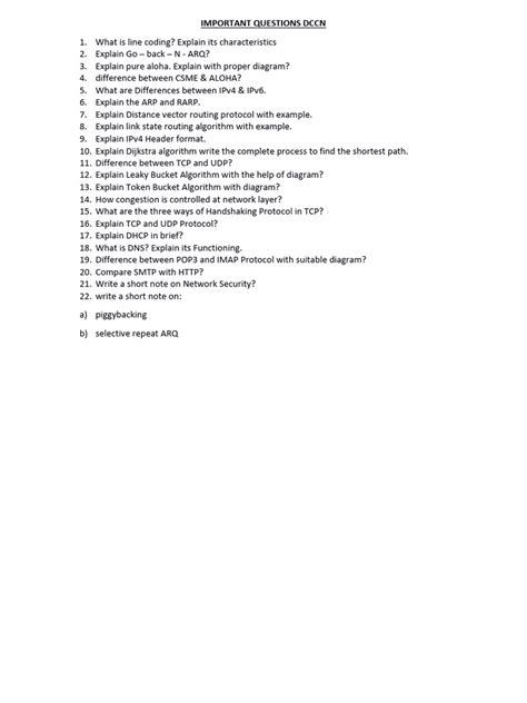 Important Questions Dccn Pdf