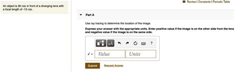 solved review constants perodic table an object is 26 ci in front of