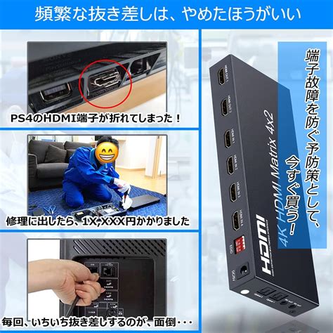 Buy Eleview Ehd 076y Hdmi Switcher Splitter Matrix 4 Inputs 2 Outputs