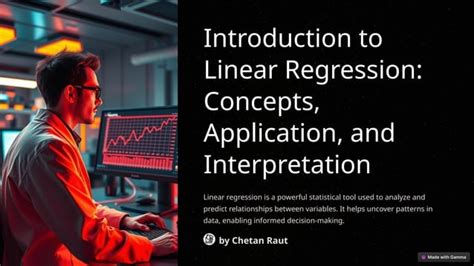introduction to linear regression concepts application and
