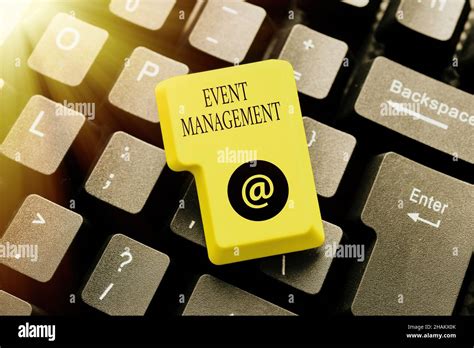 Hand Writing Sign Event Management Conceptual Photo Creation And Development Of Large Scale