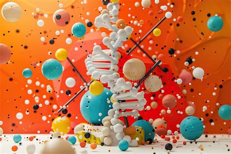 Three Dimensional Representation Of Dna Using Geometric Shapes Stock Illustration Illustration