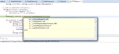 Java Error On Copy Folder From Remote System Using Ftp Stack Overflow