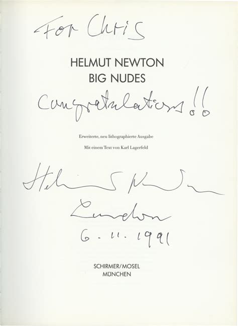 Helmut Newton Big Nudes Helmut Newton Karl Lagerfield Foreword