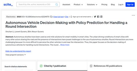 Autonomous Vehicle Decision Making With Policy Prediction For Handling