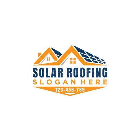 Construction Building Solar Energy And Home Logo Design Template Stock