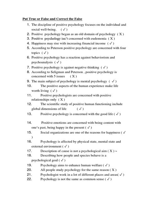 Mcq 101 Pdf Positive Psychology Psychology