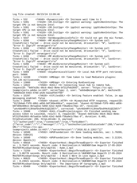 Adobe Media Encoder Log Last Pdf