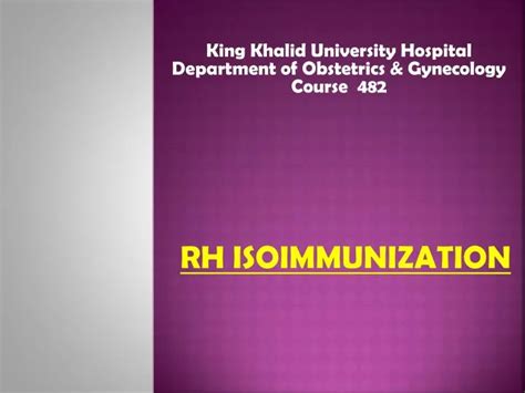 Ppt Rh Isoimmunization Powerpoint Presentation Free Download Id